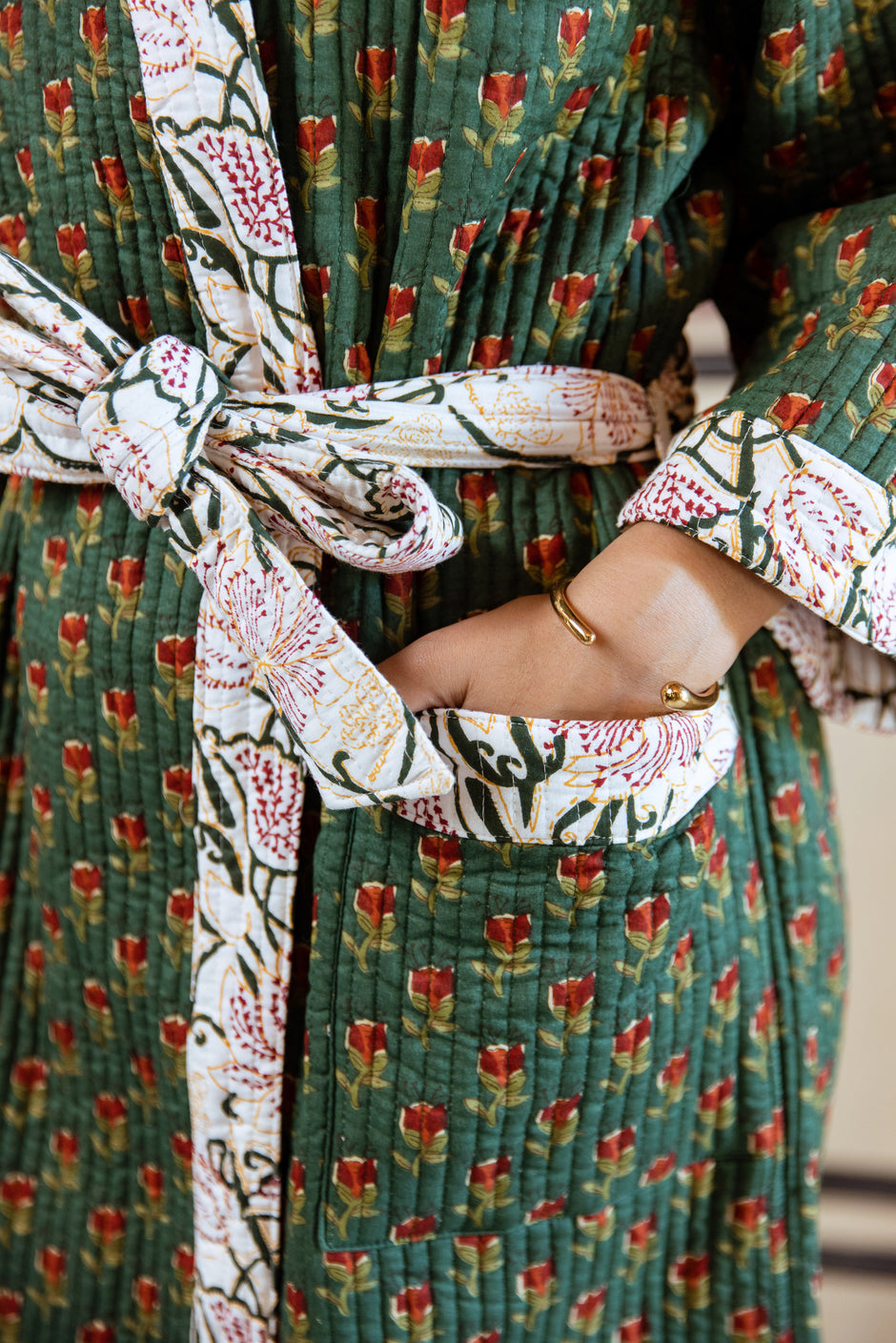 Luxury Quilted Cotton Dressing Gowns | Rooh London UK