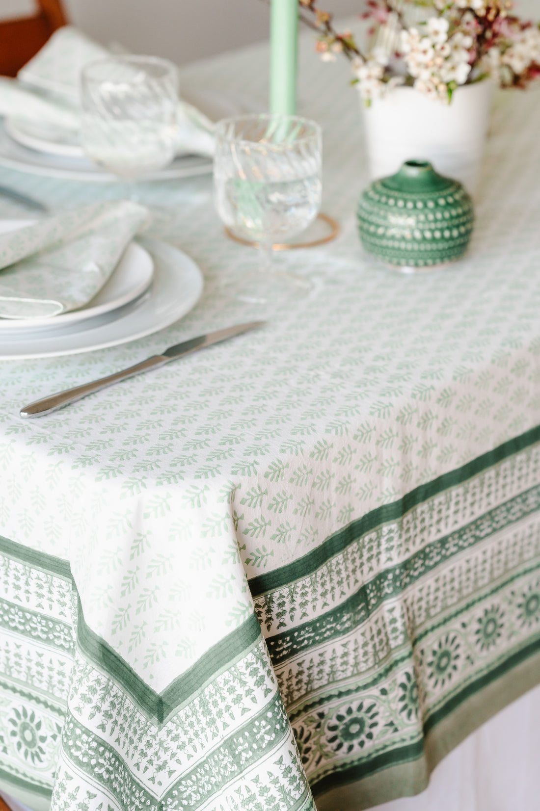 Ambi Block Print Tablecloth UK | Rooh London